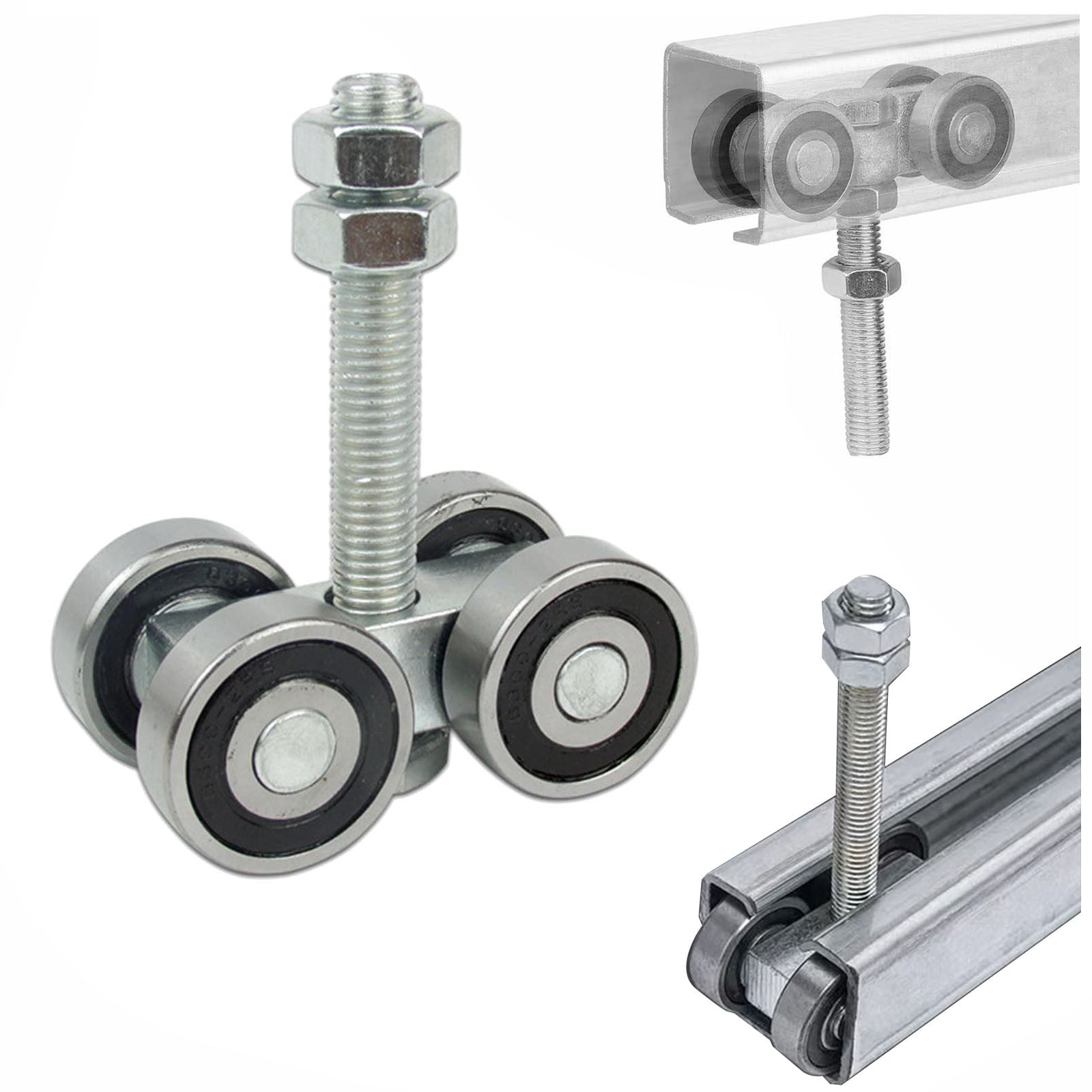 Tuplbcv Hanging Sliding Track Wheel Computer Chair Quiet Roller Wooden ...