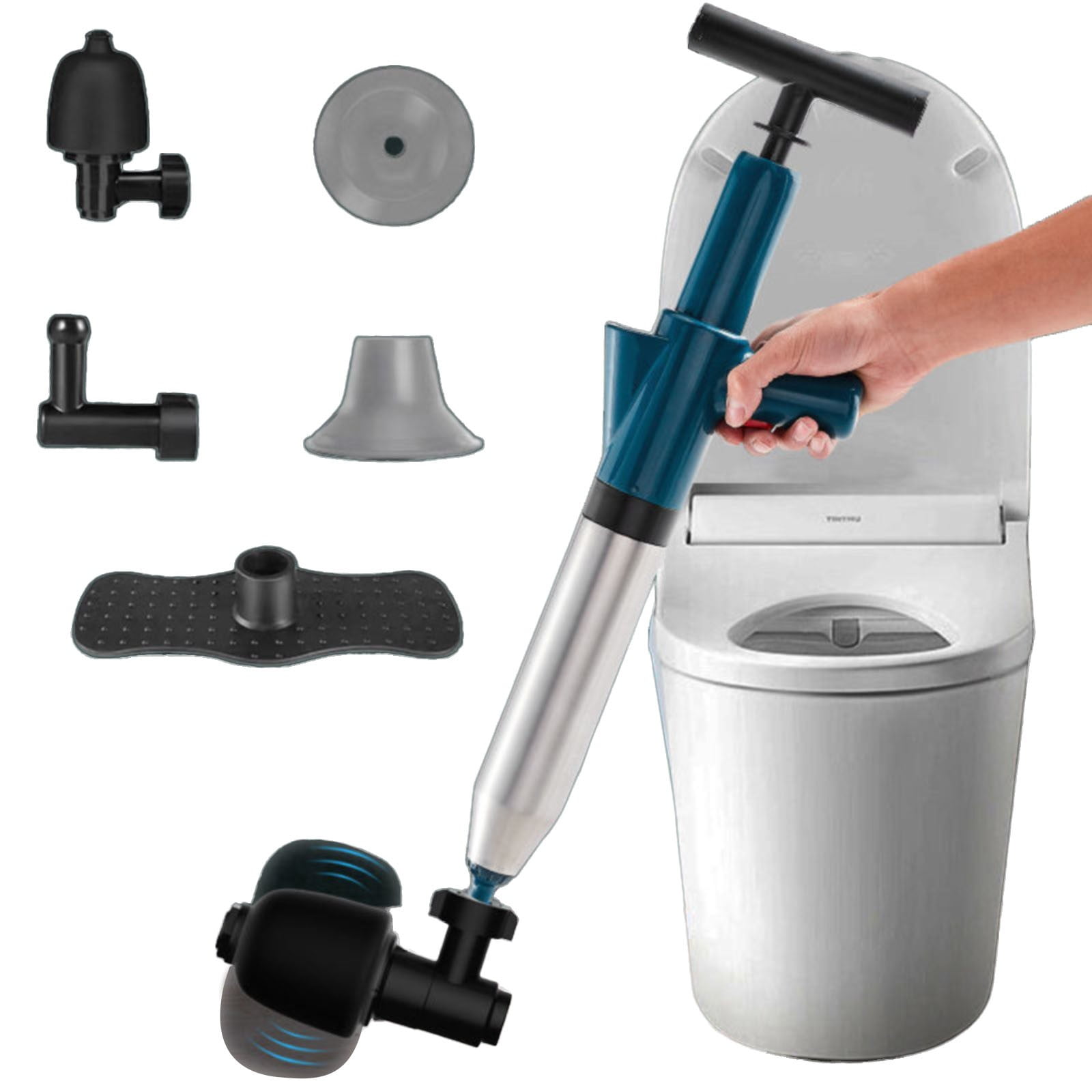 Tuplbcv Pneumatic Floor Drain Unclogging Tool Pneumatic Toilet Plunger ...