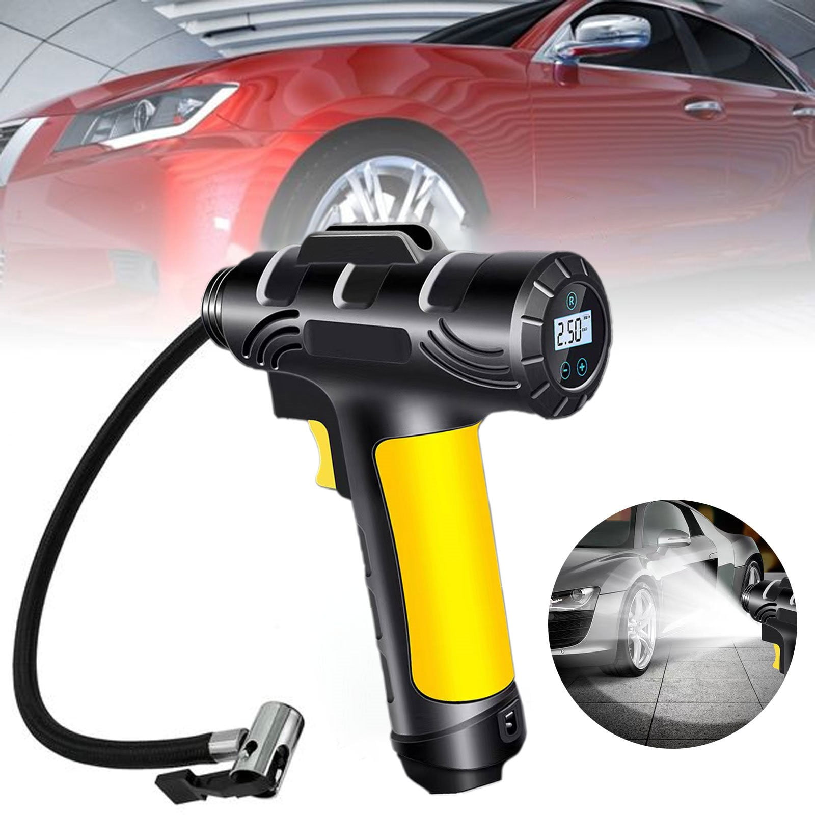 Tuplbcv Universal Tire Inflator Portable Air Compressor 120W Portable ...