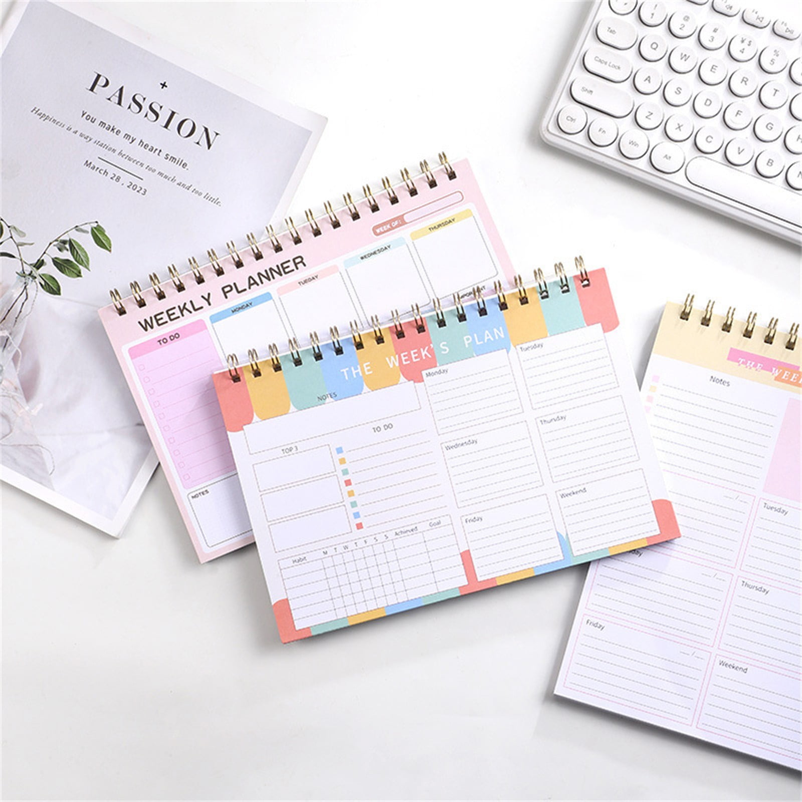 Tuplbcv Weekly To Do List Notepad Undated Weekly Desk Planner For Women ...