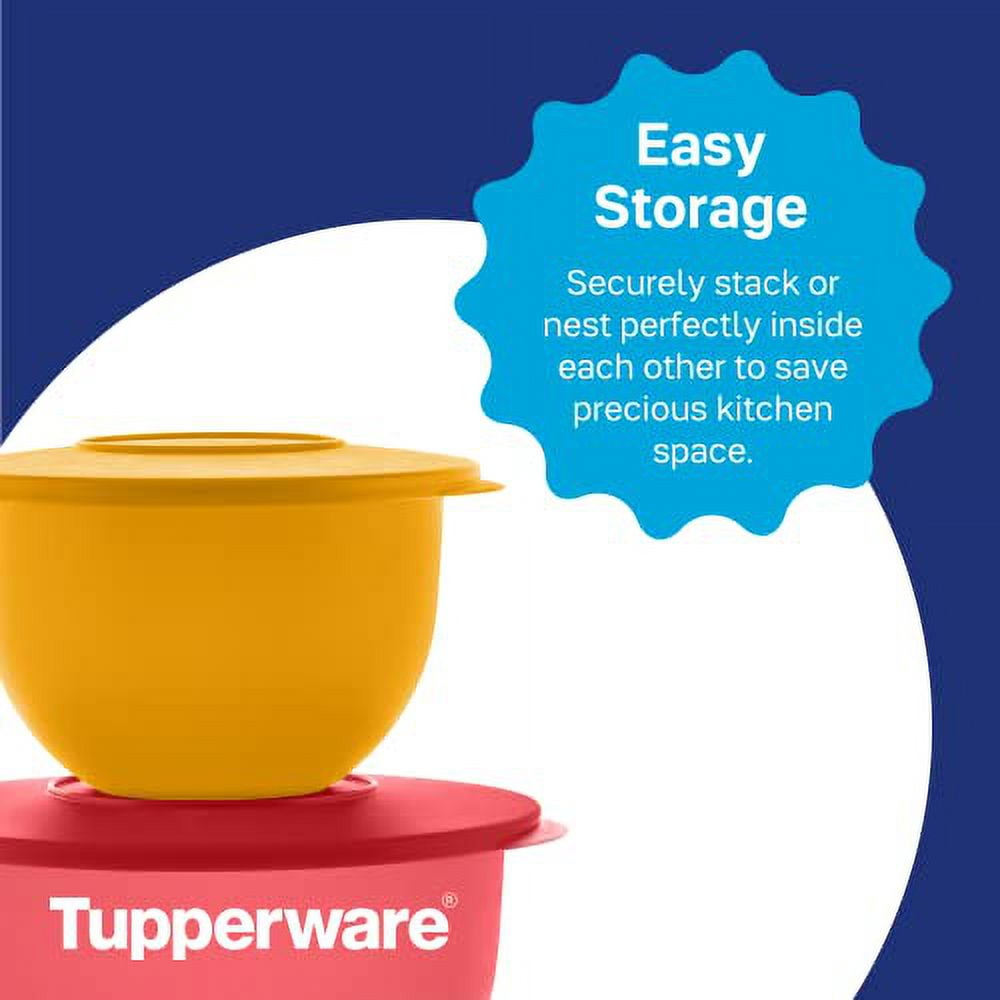 Tupperware Brand Impressions 6-Piece Classic Bowl Set (3 Bowls + 3 Lids ...