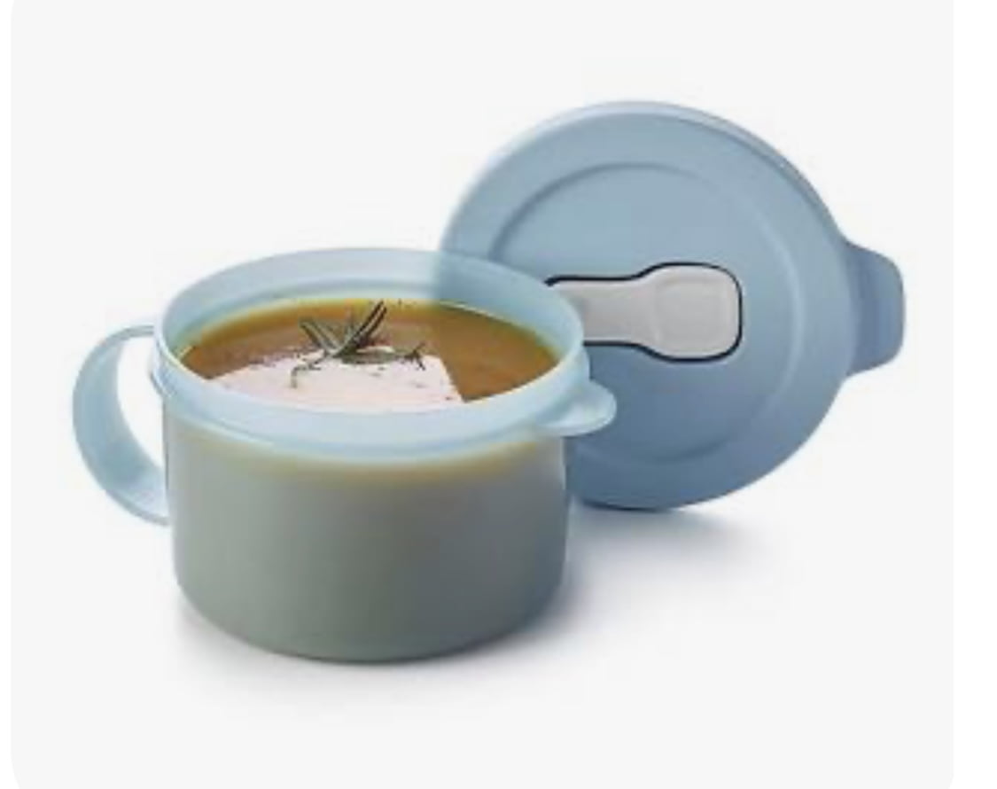 Tupperware Crystalwave Microwave Safe Soup Mug Blue - Walmart.com