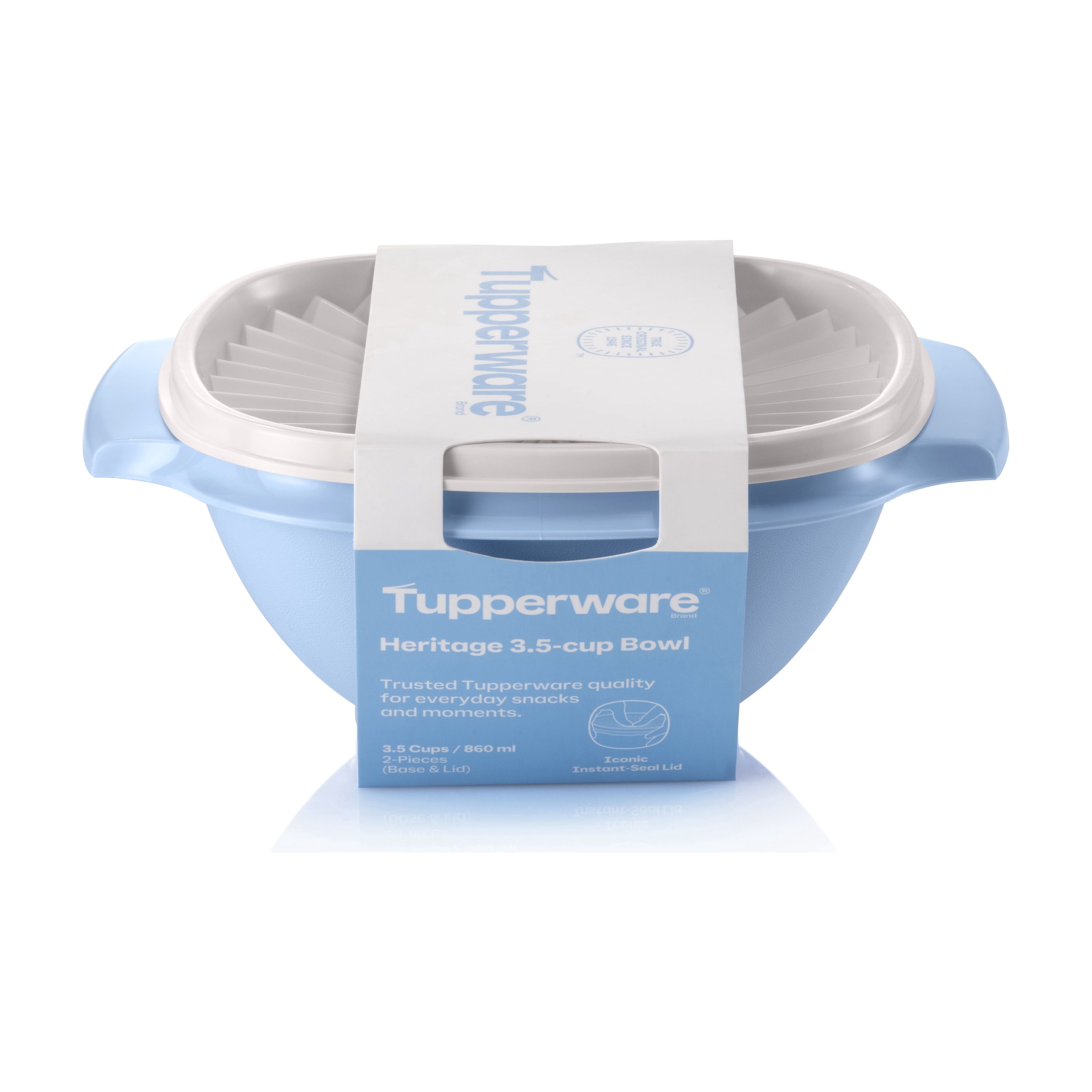 Tupperware Heritage 3.5-Cup Food Storage Bowl with Lid, Blue - Walmart.com