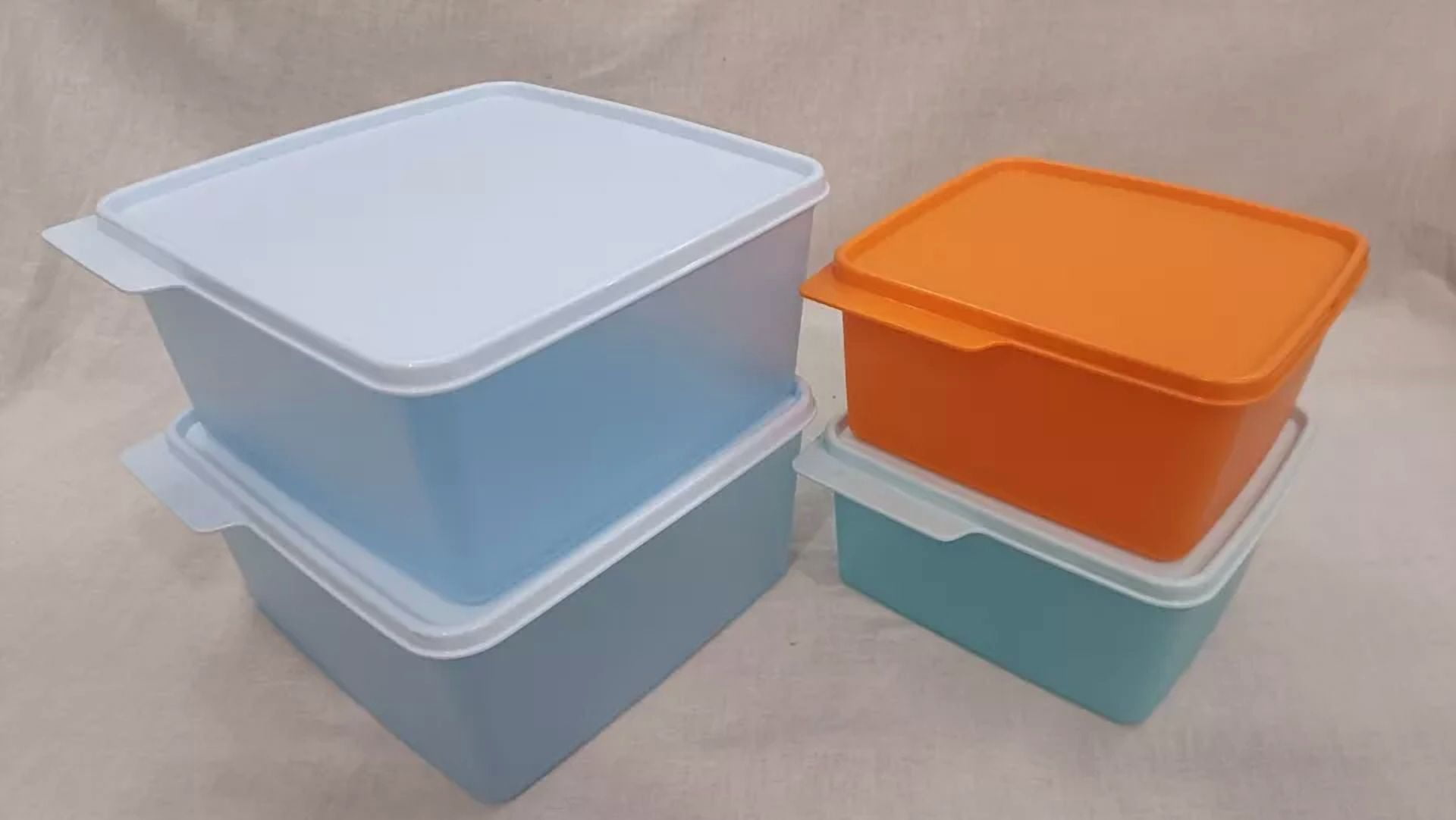 Tupperware Keep Tab Rectangle Nesting 4 pcs of Container Set – 2.5 & 1. ...