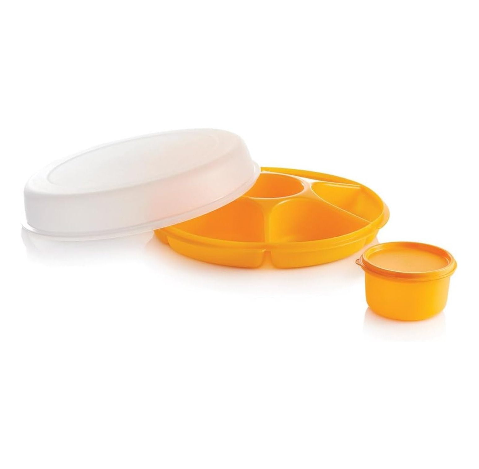 Tupperware Large Serving Center Divided Tray 13 Inches with Serving Cup ...