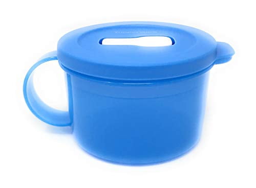 Tupperware Medium Blue Crystalwave Microwave Soup Mug 16 Oz. NEW ...