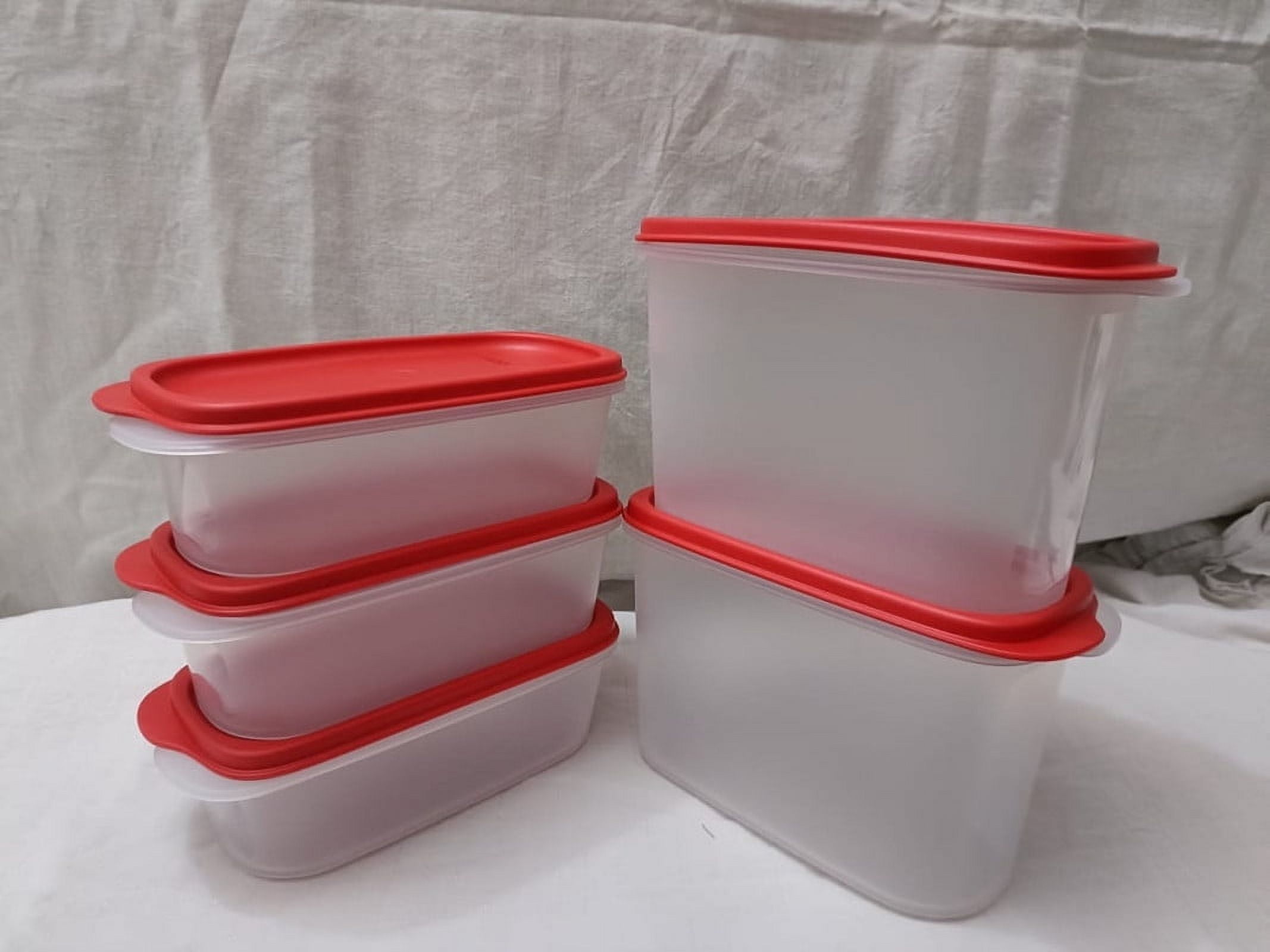 Tupperware Pack of 5 Dry food Storage Container set - 1.1 Liter 2 Pcs ...