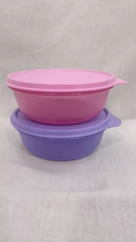Tupperware Pack of 2 SS Bowl 600 ml Nesting Food Storage Container Set ...