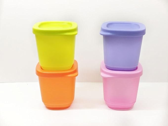 Tupperware Plastic 4 Pc Small 110 Ml Fridge N Take Away Containers ...