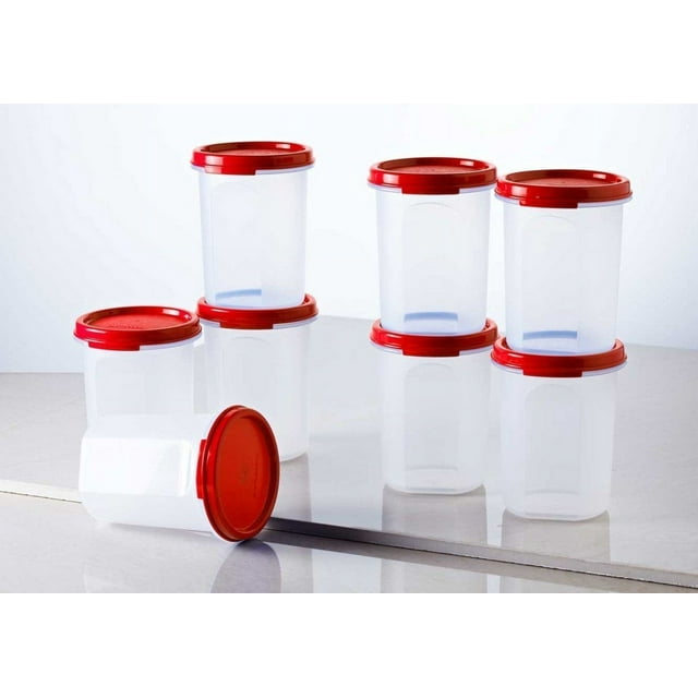 Tupperware Plastic Container Set, 440ml, Set of 8, Multicolour ...