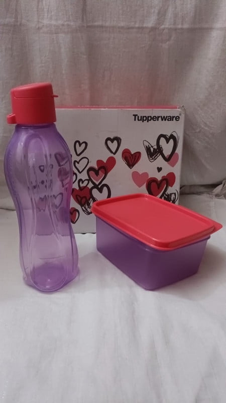 Tupperware Rectangular Lunch Box Bottle 500 Ml Set Food Container ...