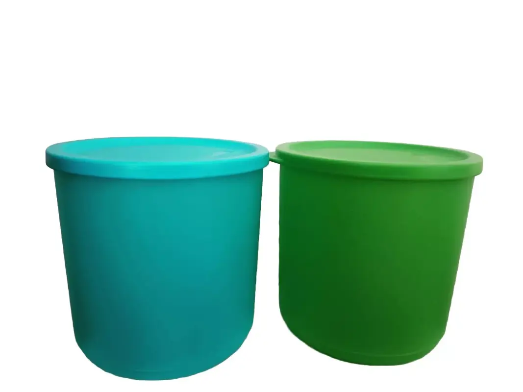 Tupperware Set of 2 Big Round BPA FREE Storage Container Box Blue Only ...