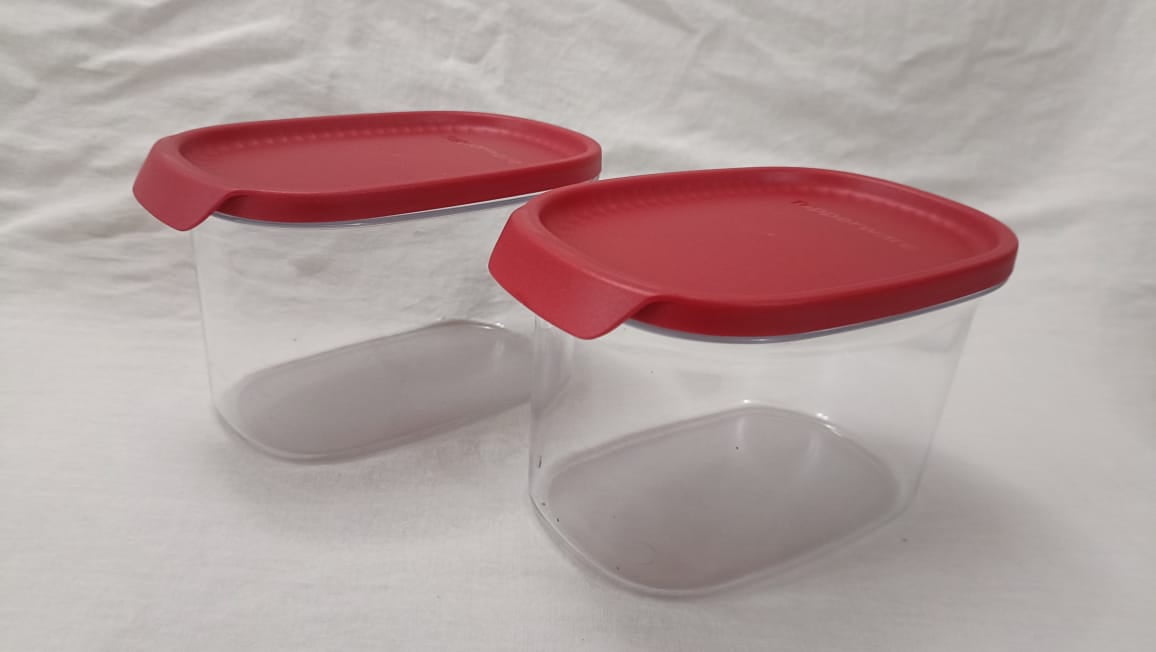 Tupperware Set of 2 Ultra Clear Base with Chille Lid Food Storage ...
