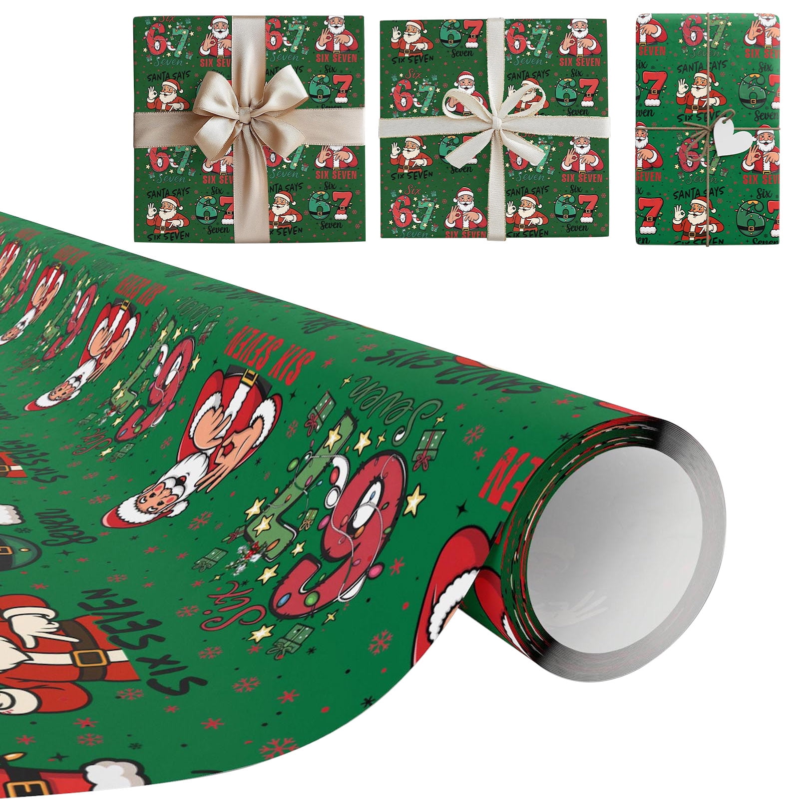 Tupukom 67 Wrapping Paper 67 Meme Christmas Gift Wrap, Gift Wrap for ...