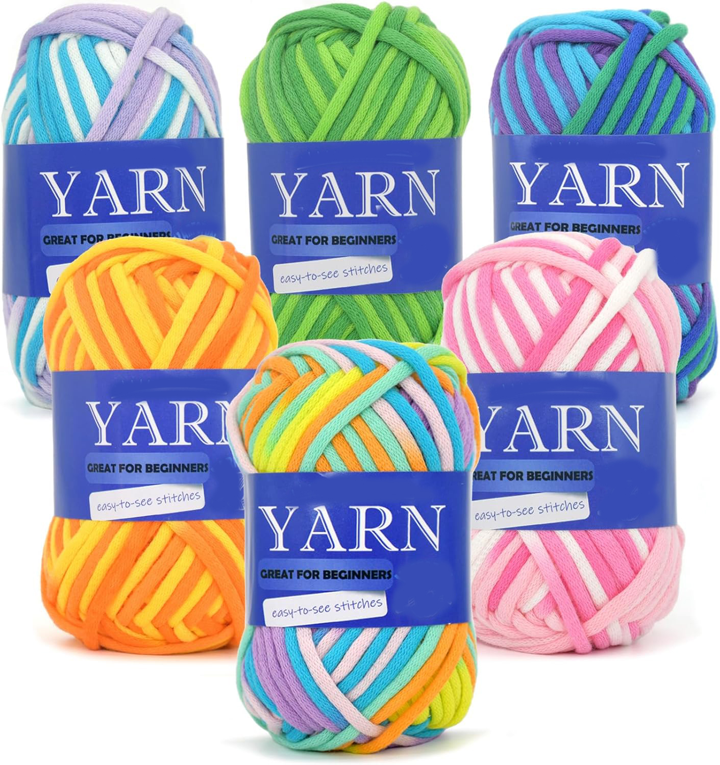 Tupukom Big Twist Yarn Pink Yarn Yarn for Beginners Crochet Kit Making ...
