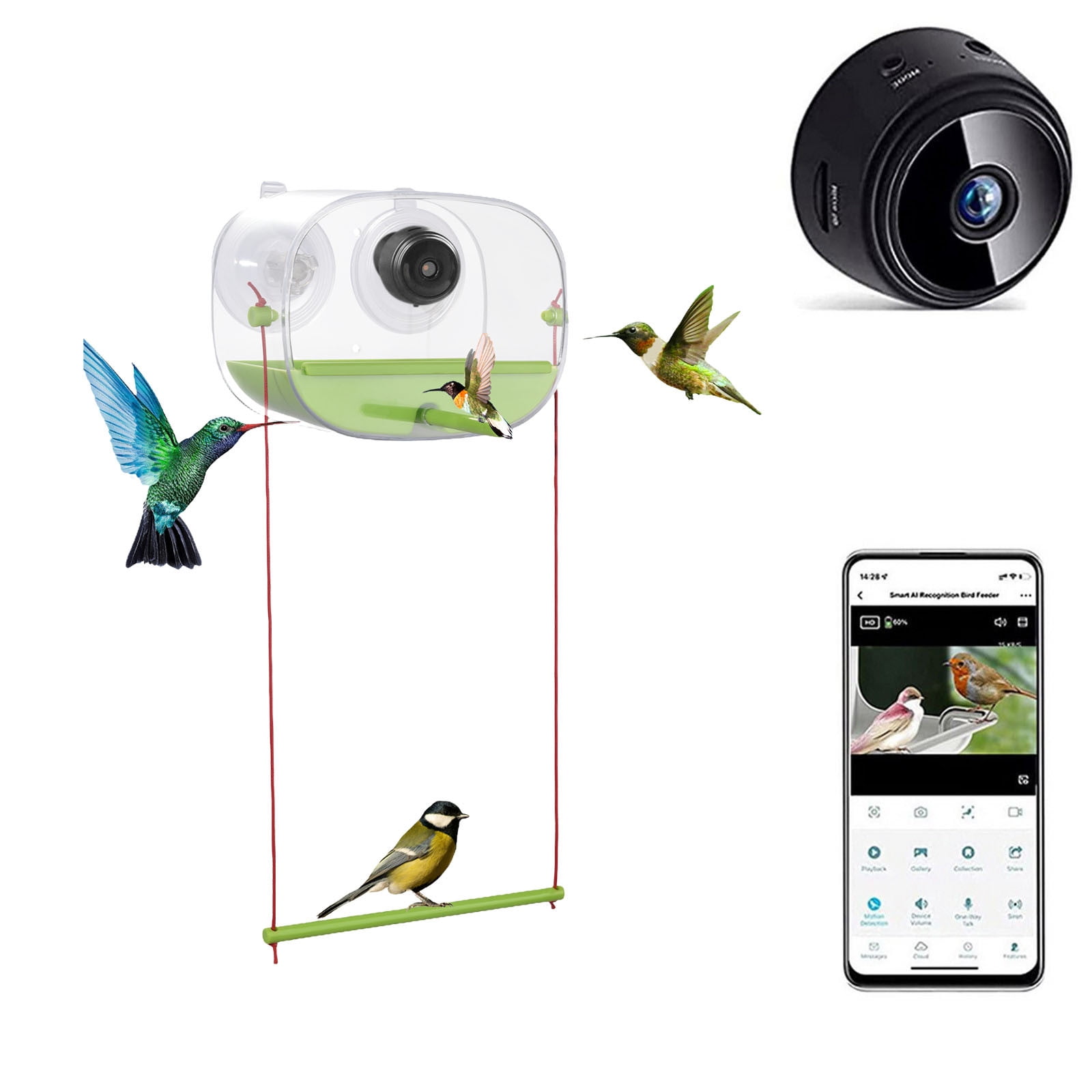 Tupukom Bird Feeders Outdoor Clearance!Bird Feeder with Camera Hd 1080P ...