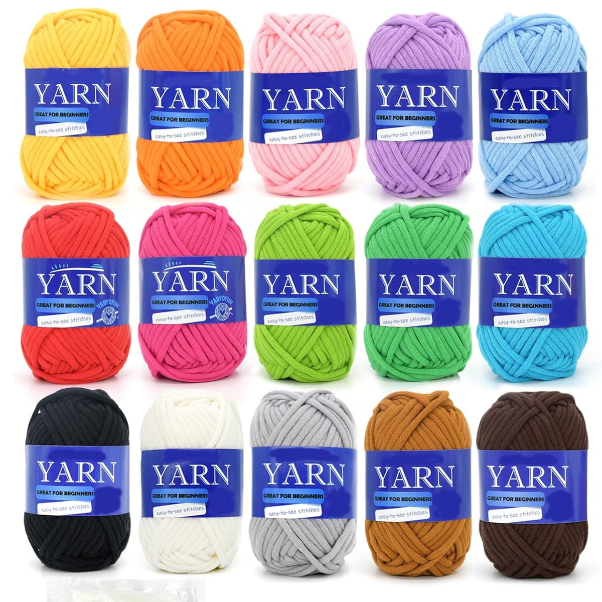 Tupukom Crochet Yarn Khaki Yarn Cotton Yarn for Beginners With Easy-to ...