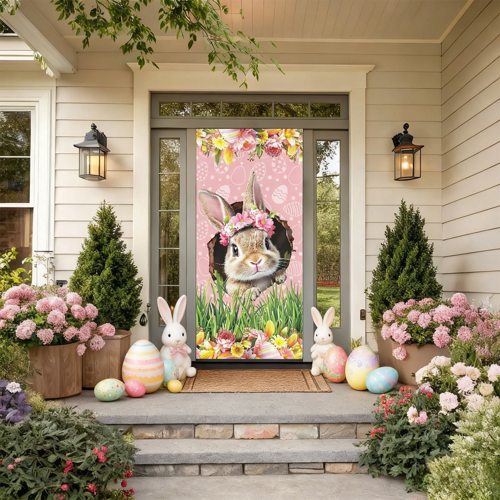 Tupukom Easter Decorations Door Cover 72x35 Inch Door Cover Photo ...