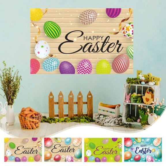 Easter Weather-Resistant Bunny Wooden Door Sign - Durable Front Door ...
