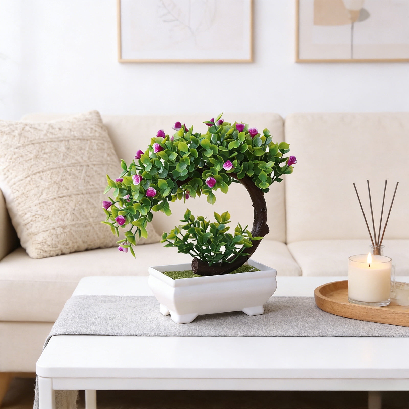 Tupukom Fake Plants Clearance Artificial Bonsai Tree Faux Plants Indoor ...