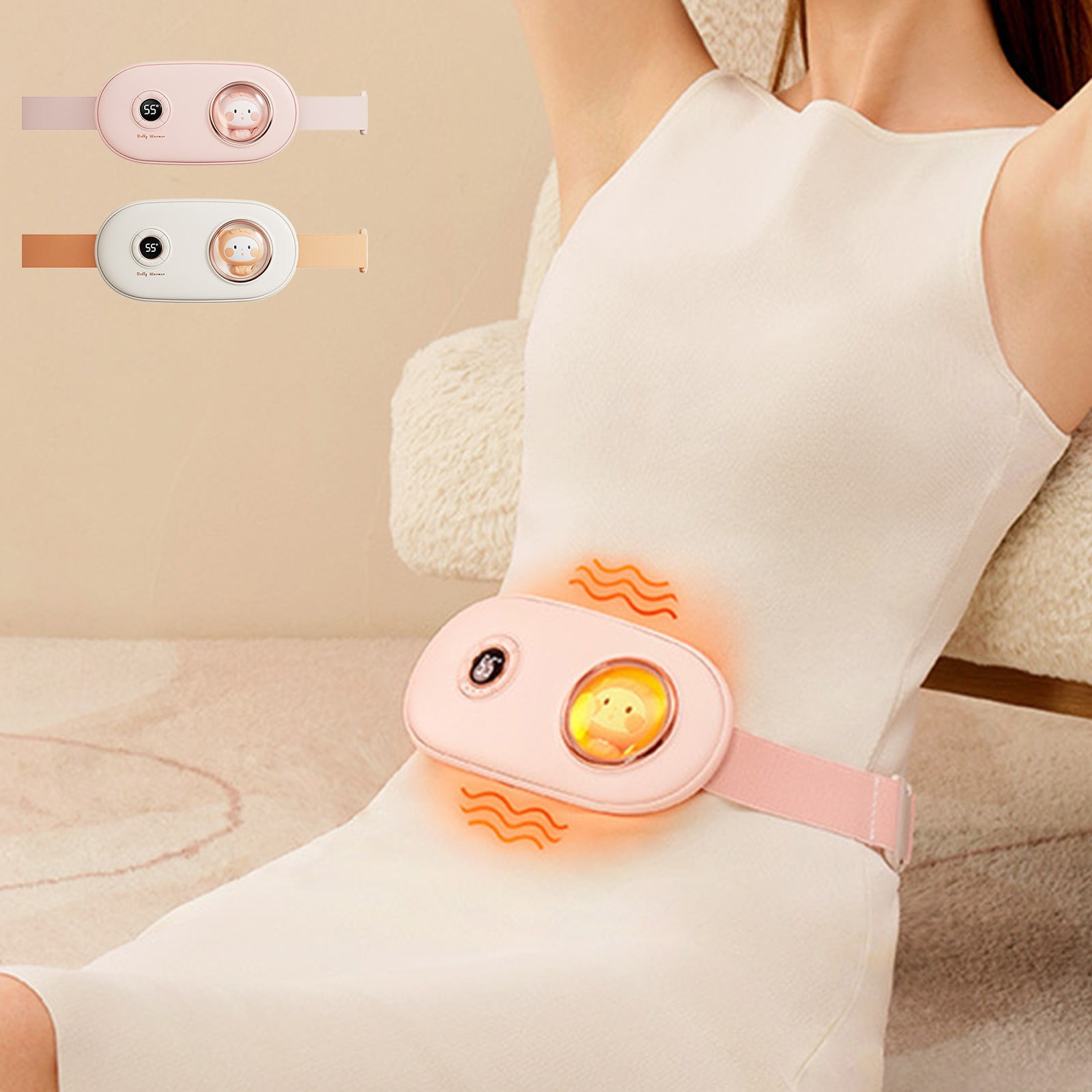 Tupukom Heating Pad for Period Cramps with 3 Heat Levels and 5 Massage ...