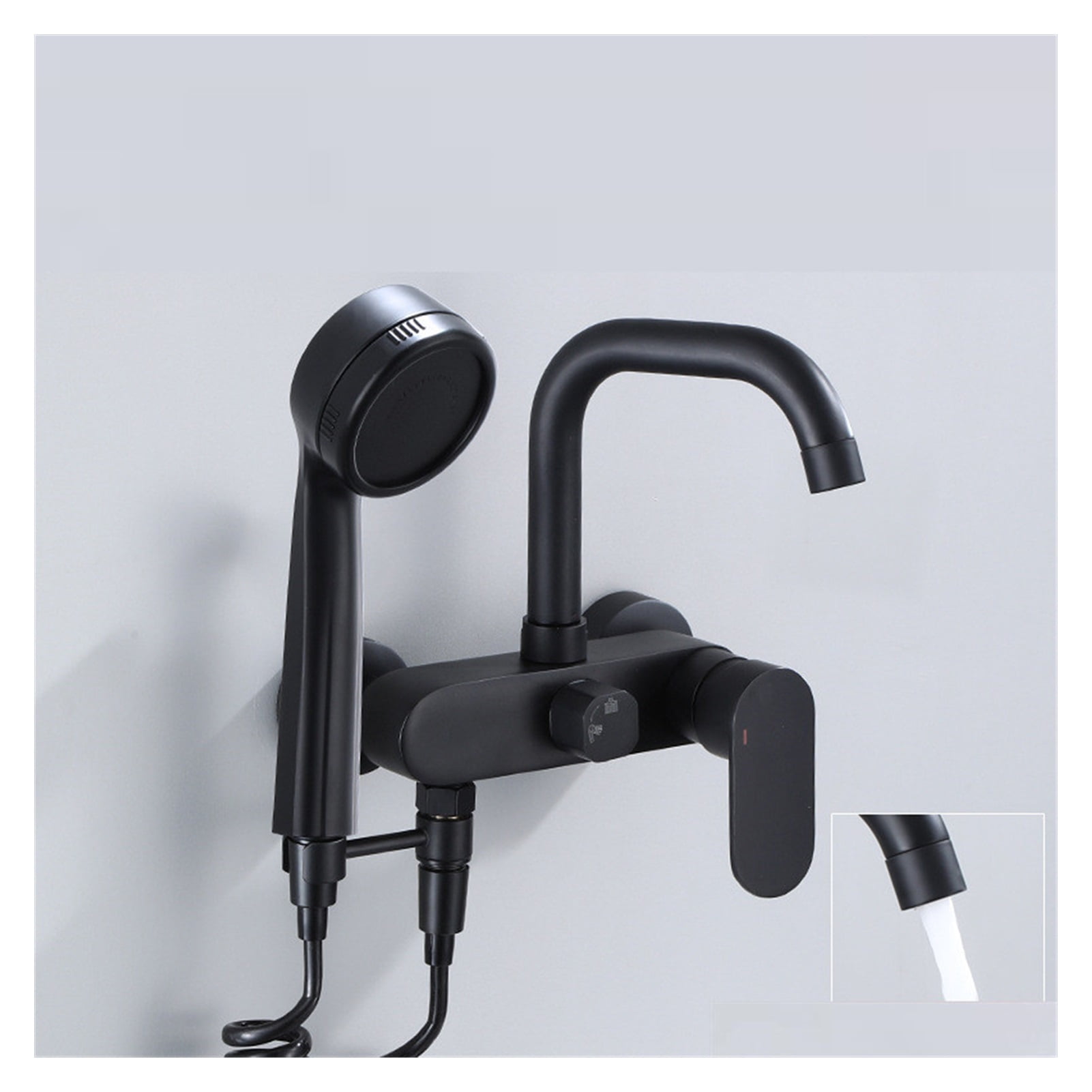 Tuqiu Kitchen Faucet With Spray Gun Swivel Kitchen Sink Mixer Tap Hot ...