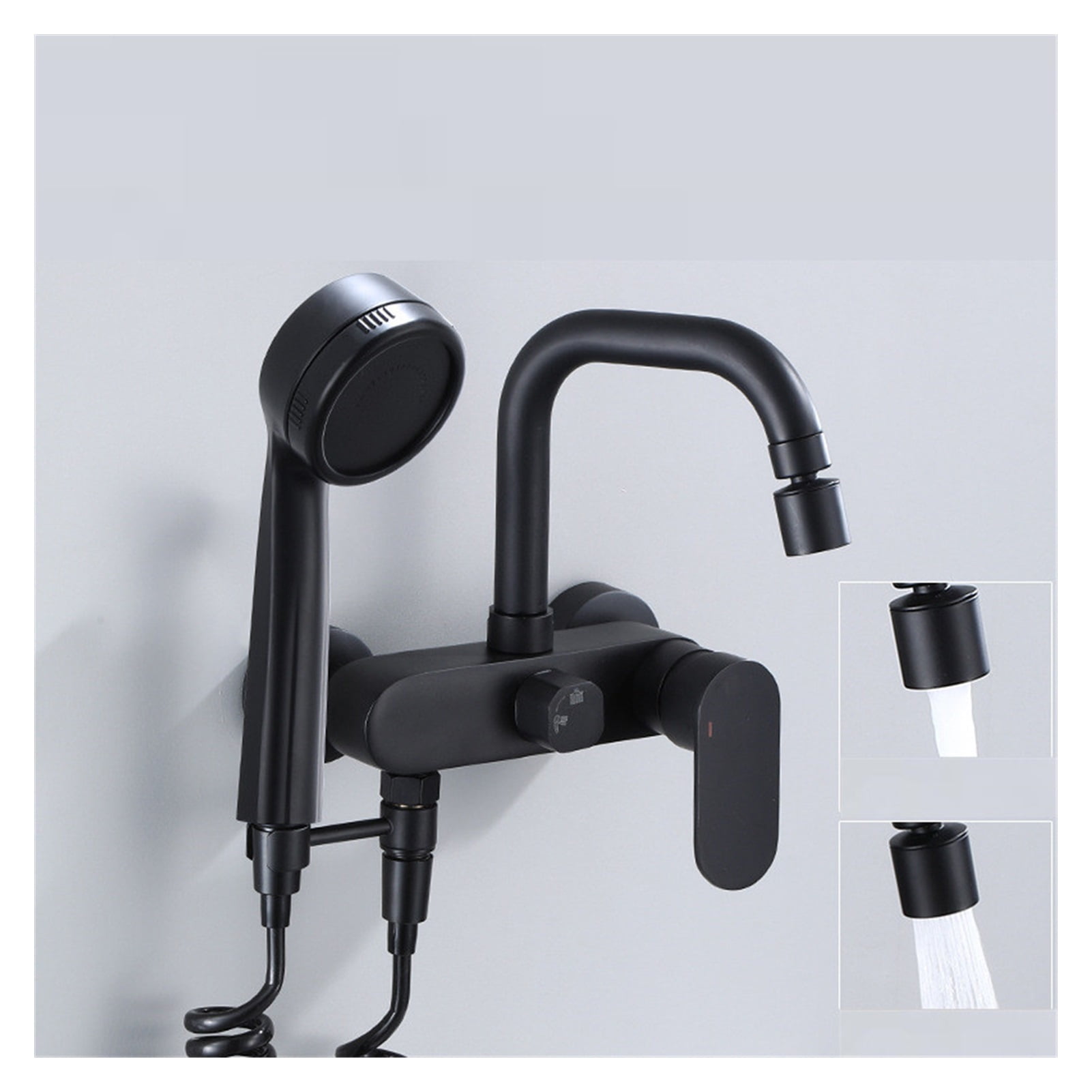 Tuqiu Kitchen Faucet With Spray Gun Swivel Kitchen Sink Mixer Tap Hot ...