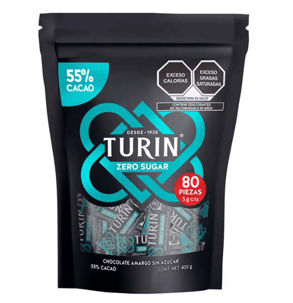 Turín Chocolate Amargo Sin Azúcar 400 g - Walmart.com