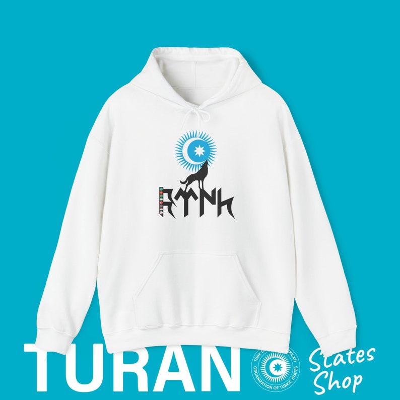 Turan Wolf Hoodie, Turan Kurt Kapüsonlu svetsört, Turan Devletleri ...