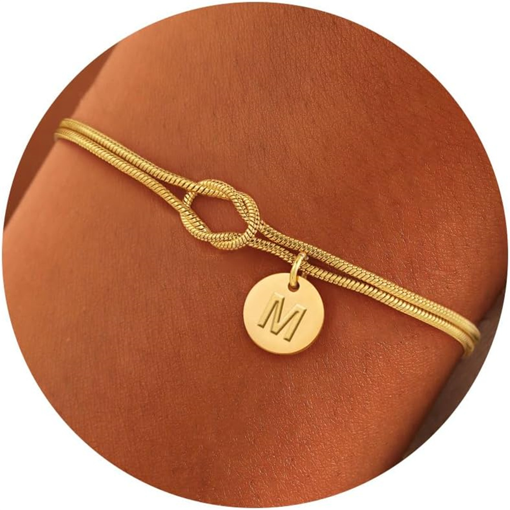 Turandoss 14K-Gold-Plated Bracelets for Women Girls Trendy - Dainty 14K ...