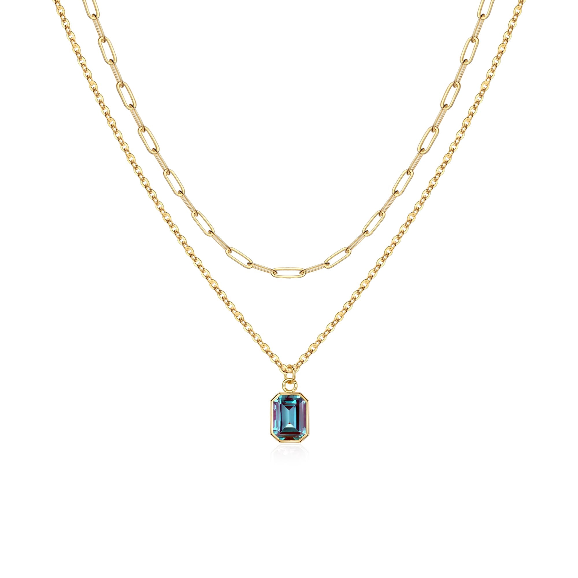 Turandoss Alexandrite Necklaces for Women, June Birthstone Necklace for ...