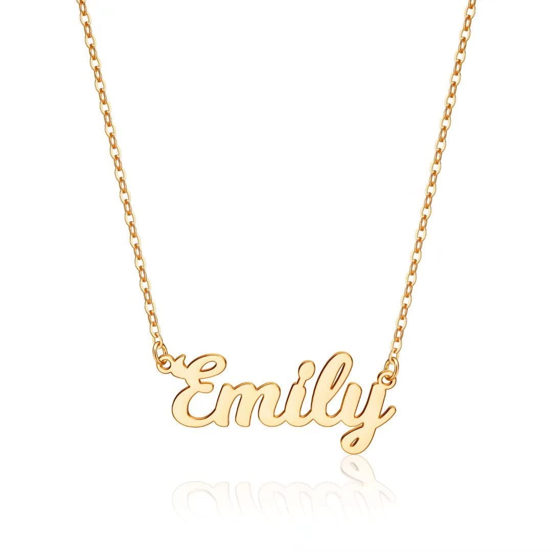 Turandoss Emily Necklace Custom Name Necklace Personalized 14K Gold ...