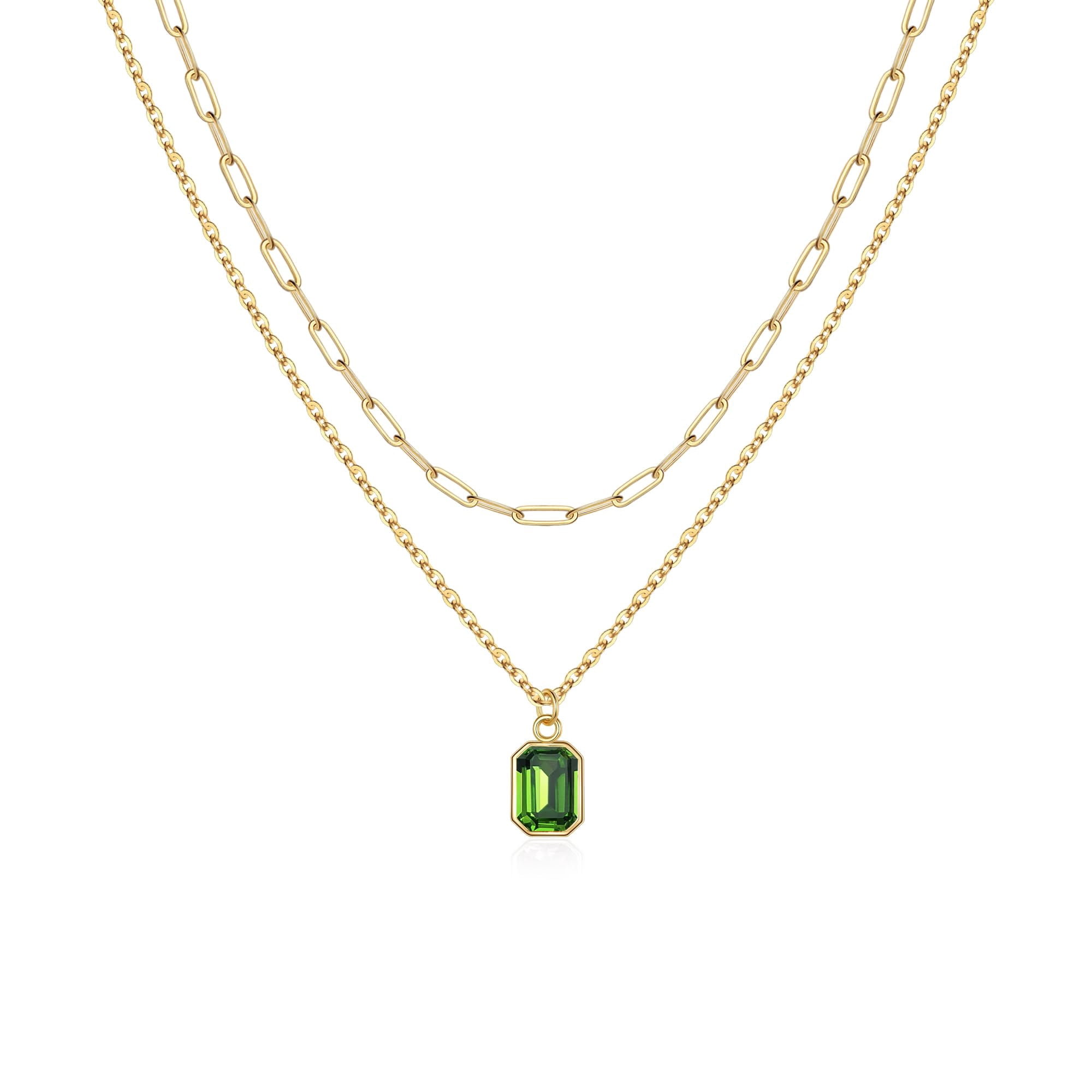 Turandoss Peridot Necklaces for Women, August Birthstone Necklaces for ...