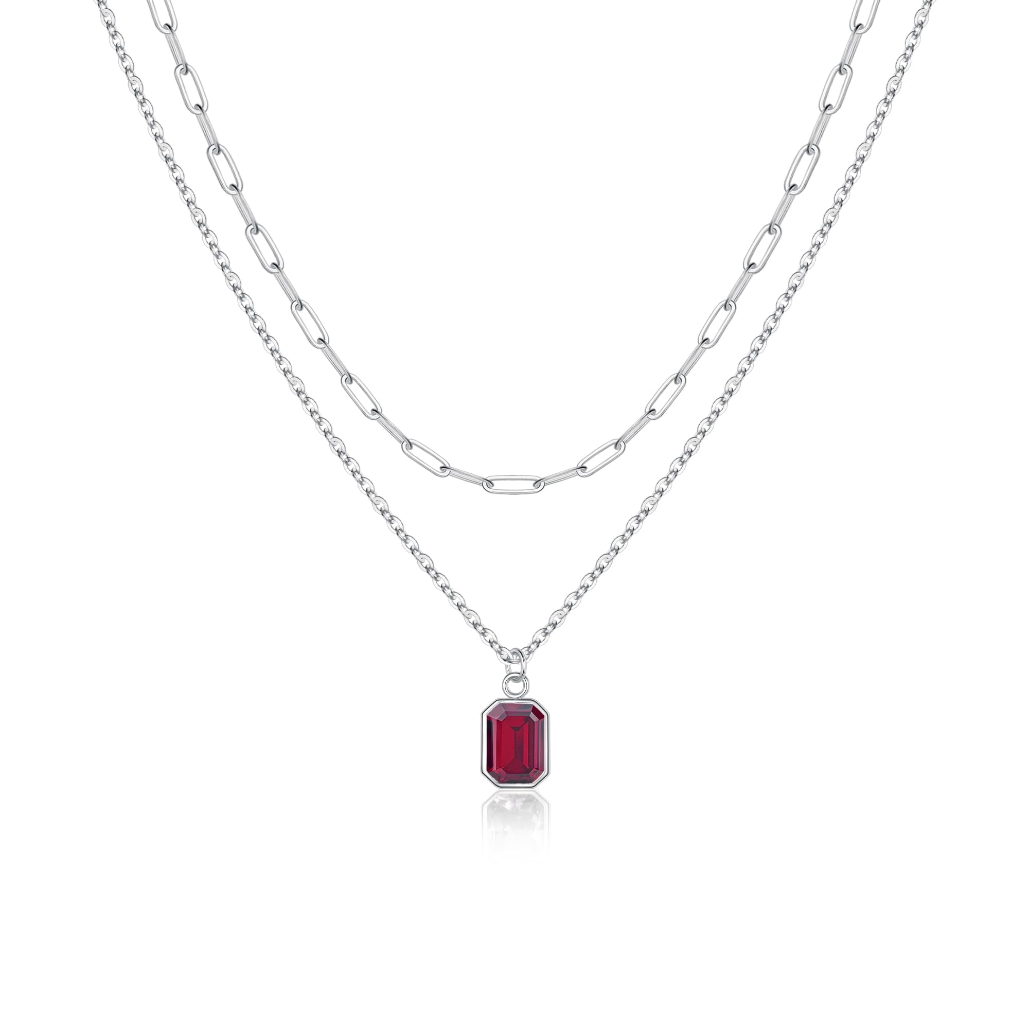Turandoss Ruby Necklaces for Women, July Birthstone Necklaces for ...