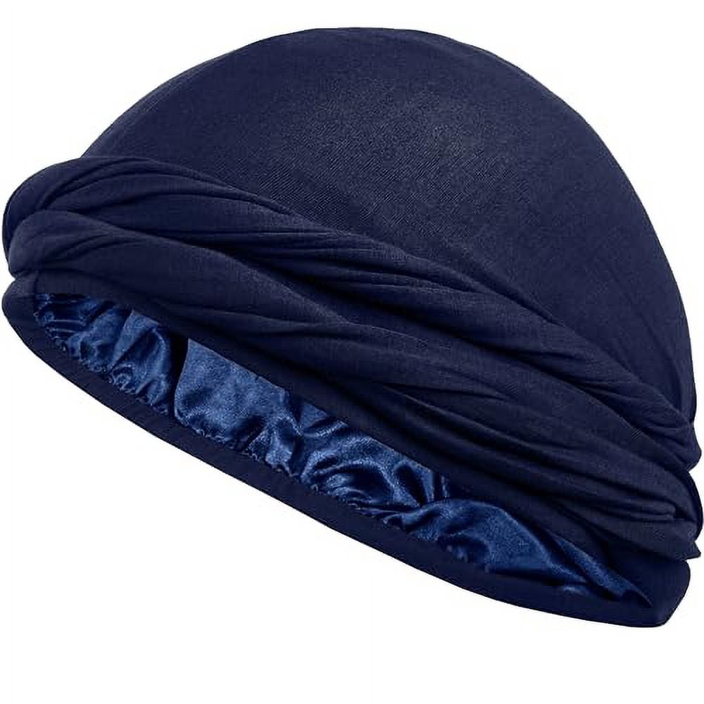 Turban Men Silk Turban Satin Lined Turban Head Wrap Men Pre-Tied Skull ...