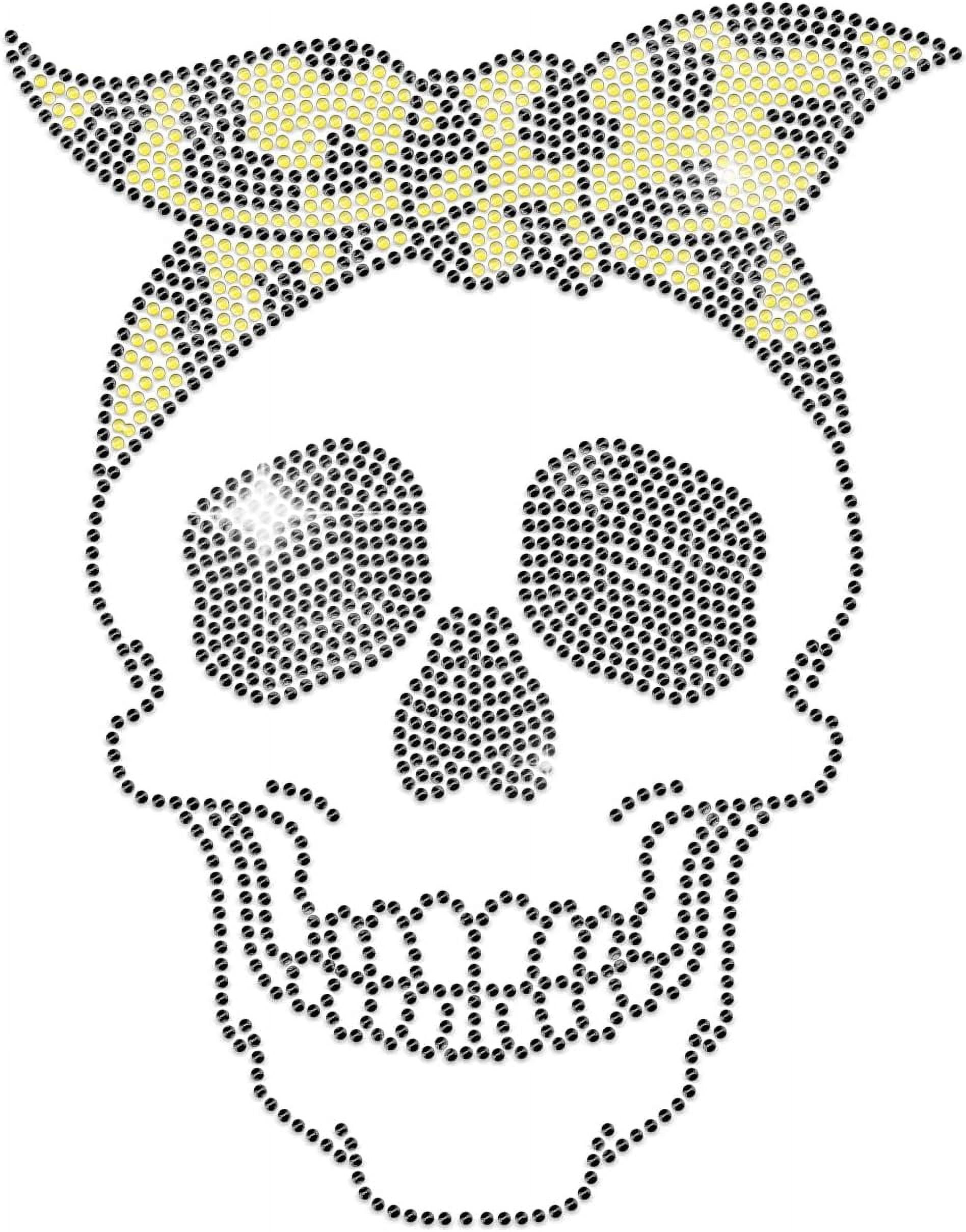 Turban Skull Rhinestone Iron on Heat Transfer Leopard Print Turban ...