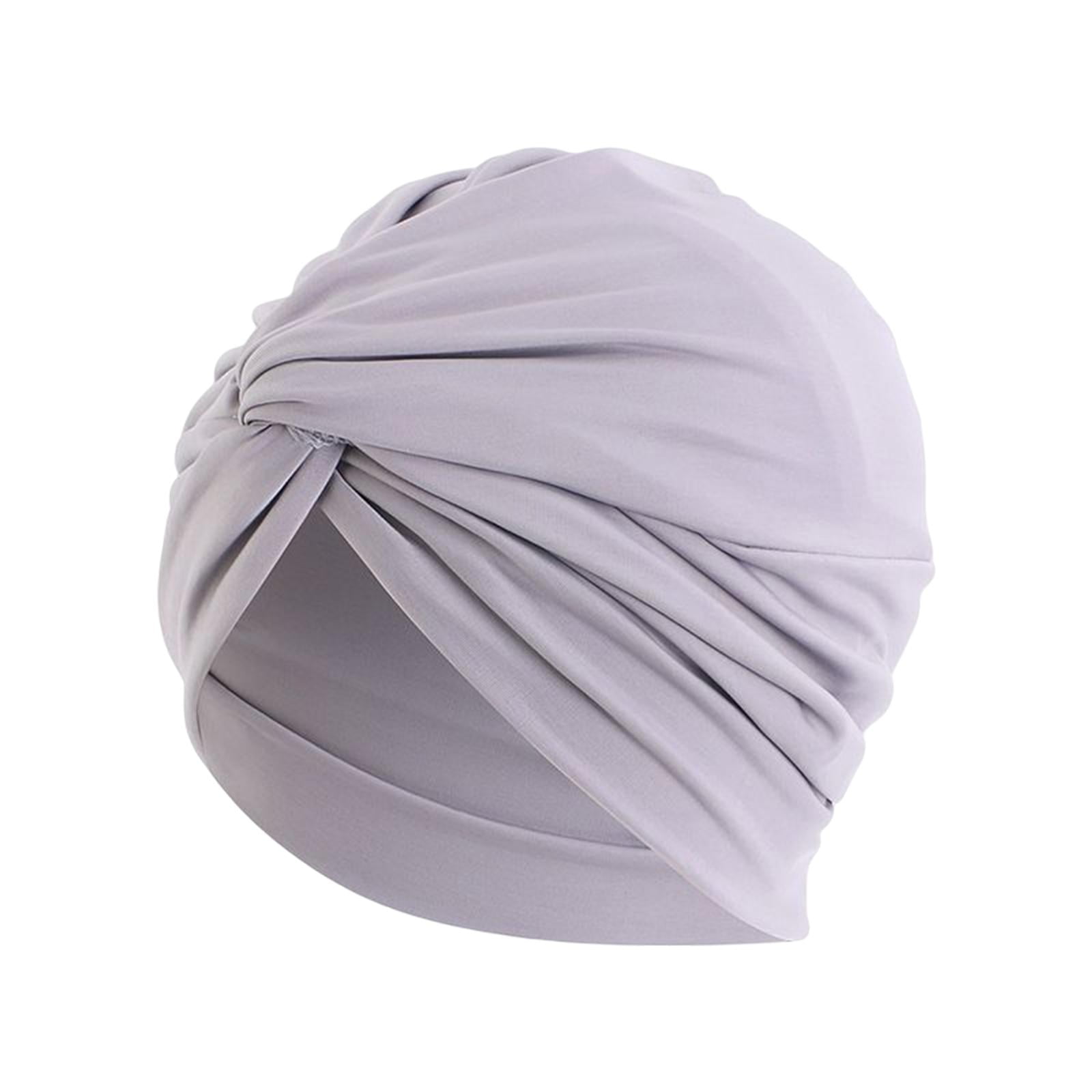 Turban Sleep Hat Beanie Cover Head Hijab Headwrap Twisted Pleated Pre ...