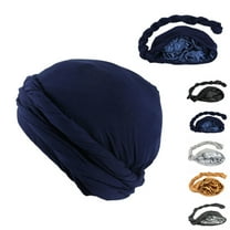 BLSCODE Men's Durag: Vintage Twist Hair Wrap Navy Blue Cap Covering ...