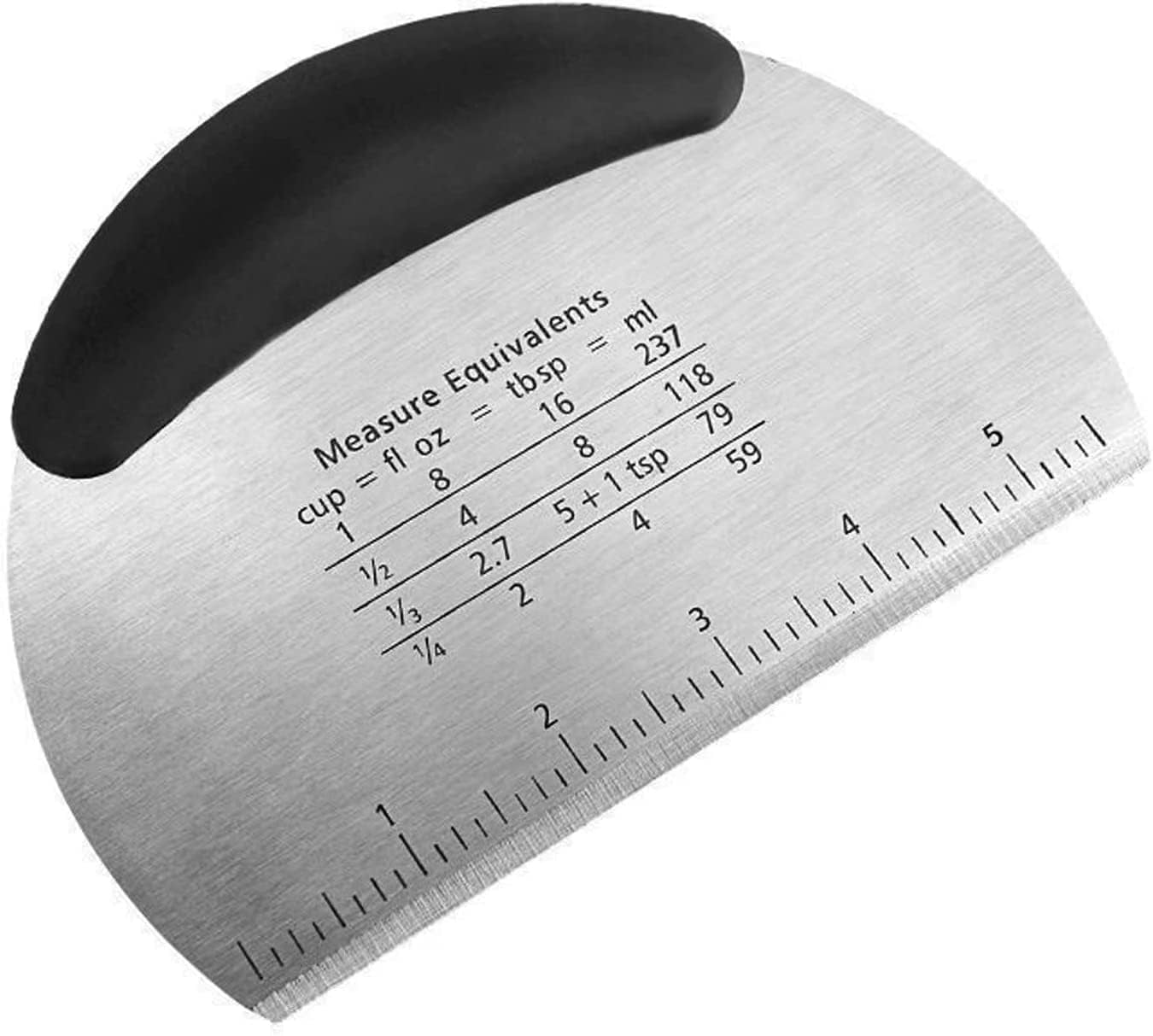 Turbid Stainless Steel Bench Scraper with Measurements Multipurpose ...