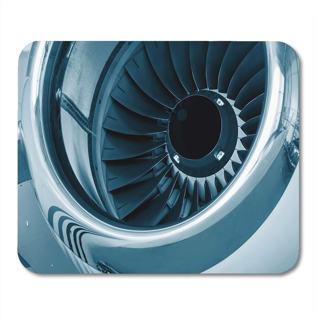 Turbine Detailed Insigh Tturbine Blades of Aircraft Jet Engine Mousepad ...