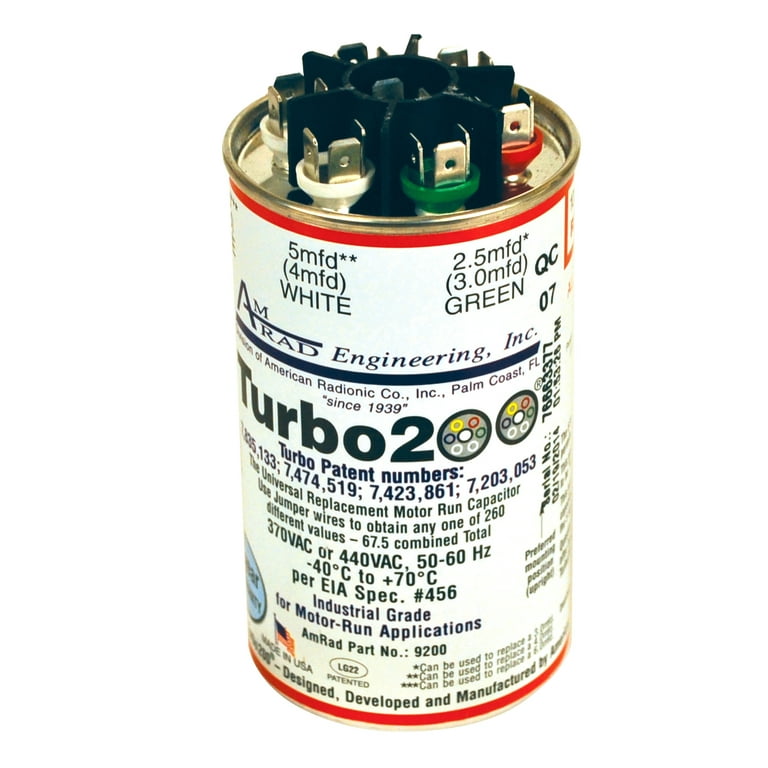 GLOBAL, Round, 370/440V AC, Motor Run Capacitor 2ELT2|Turbo, 49% OFF
