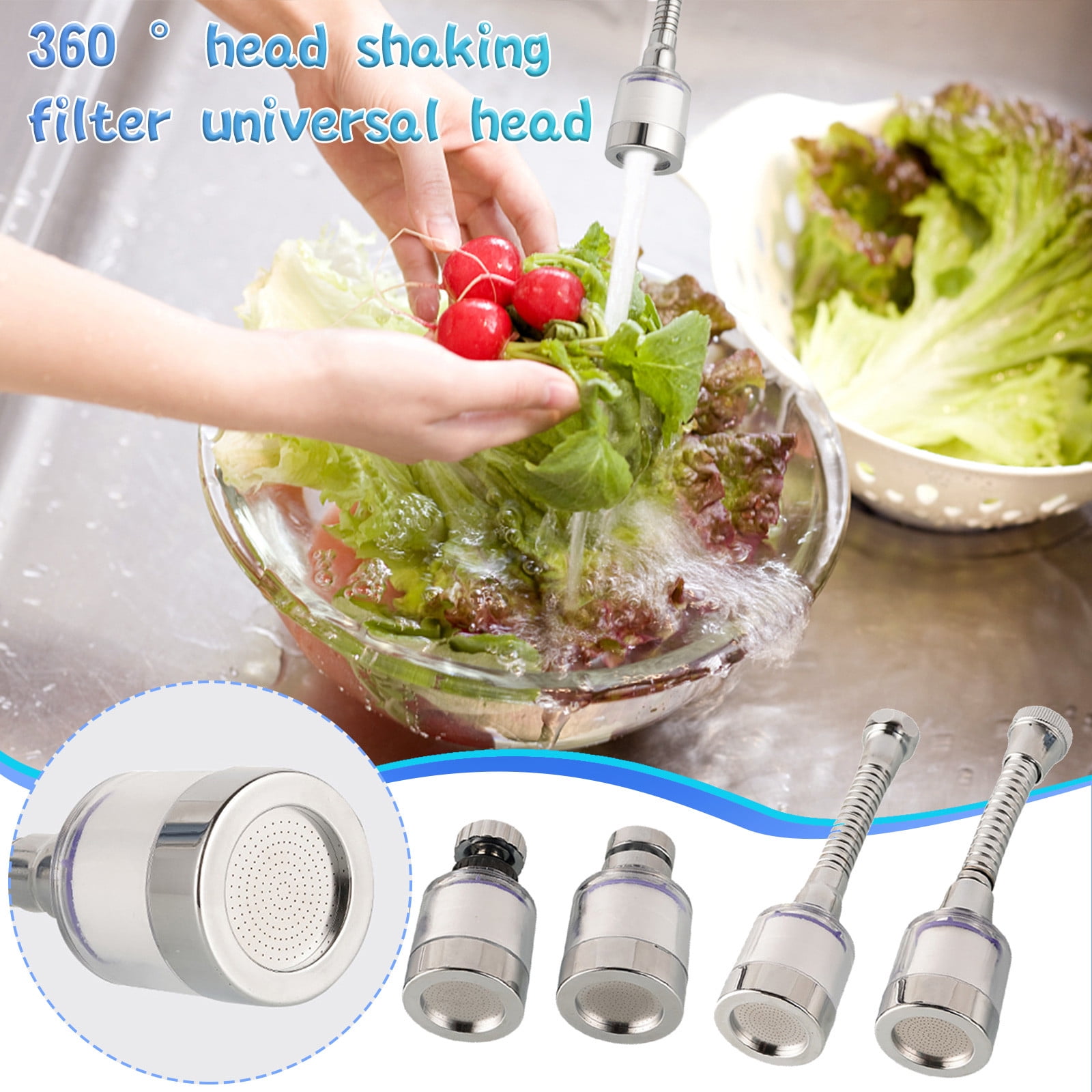 Turbo 360 Sink Sprayer,Flexible Water Nozzle,Adjustable Spray Pattern,Modern Kitchen Design for ...