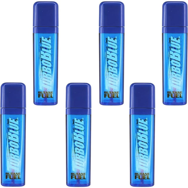 Turbo Blue 18 Ml Butane Fuel Refill For Torch Lighters 6 Pack