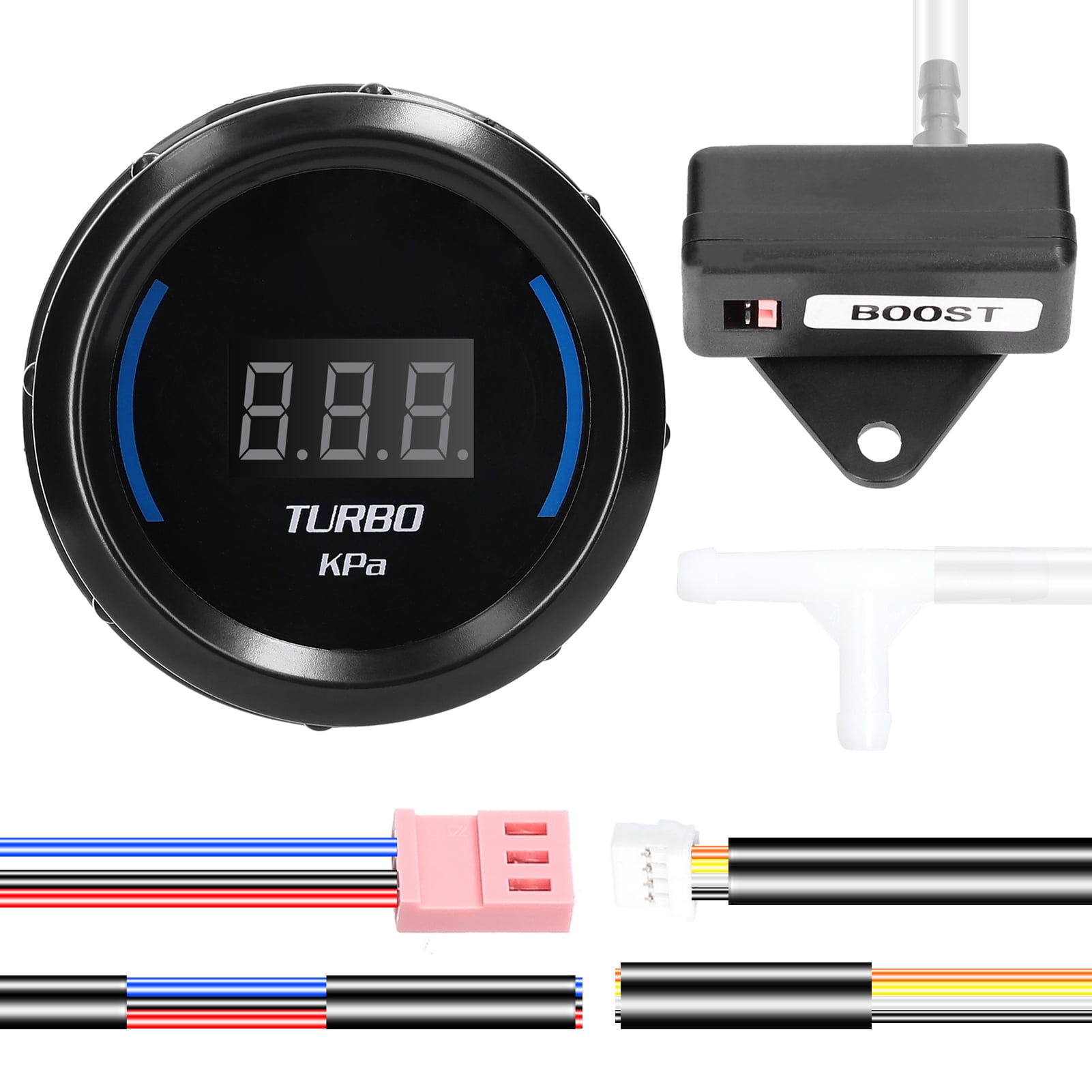 Turbo Boost Gauge,Alarm Function Car Boost Car Meter Led Display 1.0-2 ...