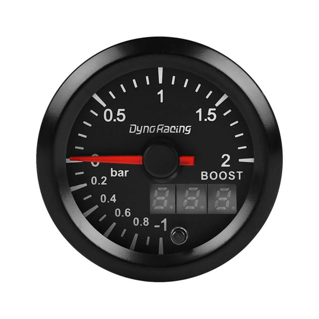Turbo Boost Gauge Dual Display 2 Bar with Boost Sensor 52mm 2 inch ...