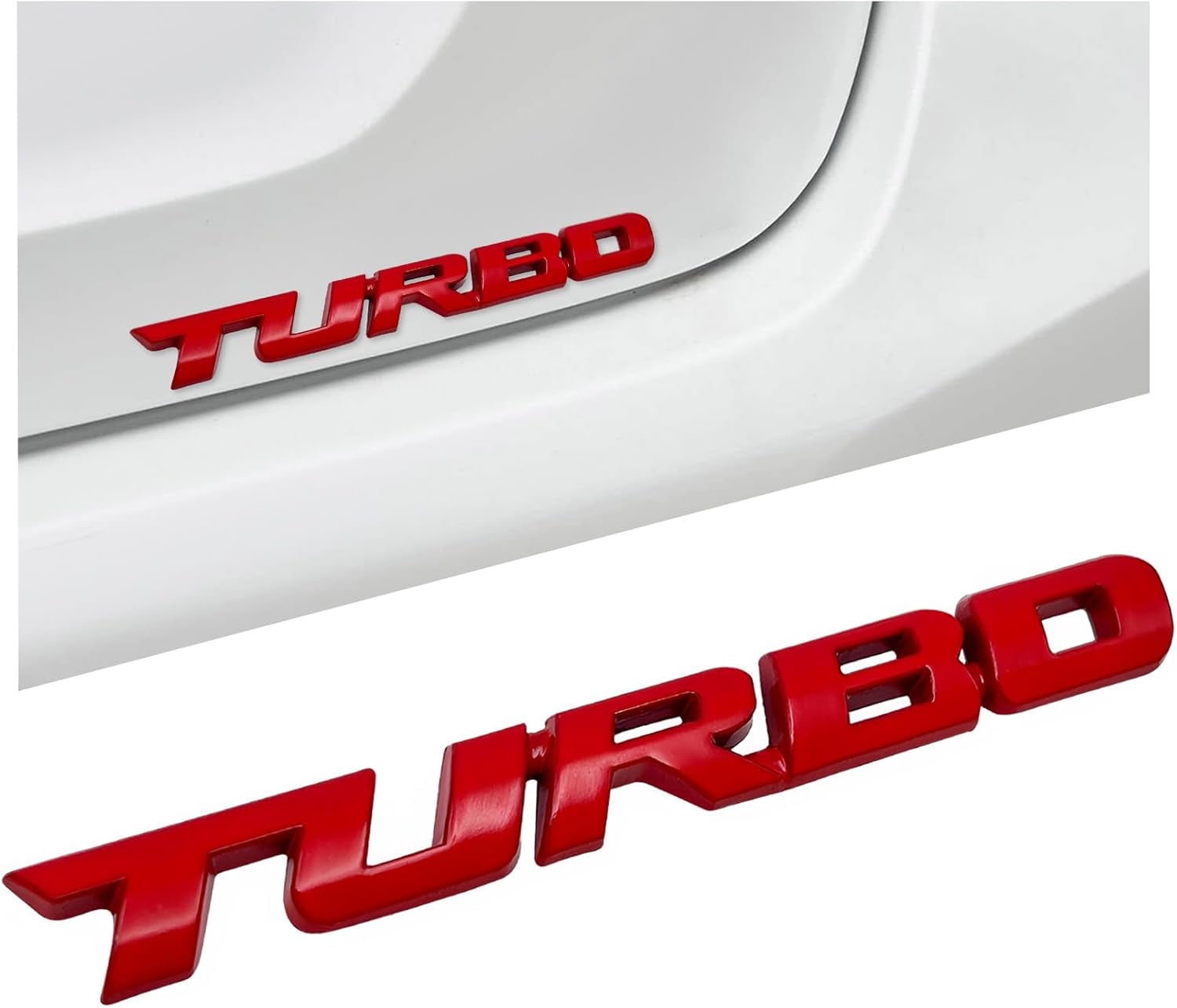 Turbo Car Emblem, 3D Zinc Alloy Car Side Fender Badge Bumper Letter ...