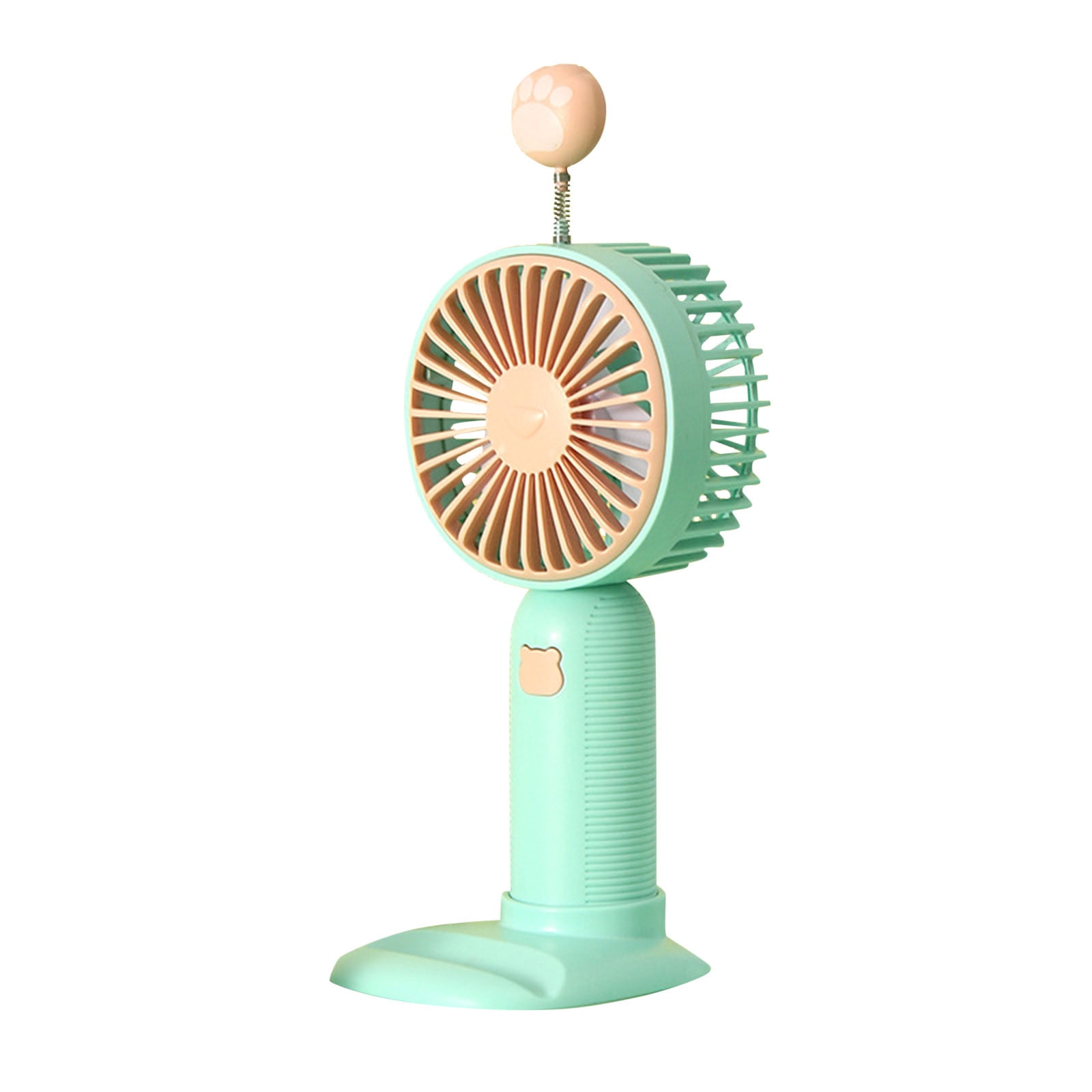 Turbo Fan Shake Cartoon Mini Fan Charging Belt Base Bracket Students ...