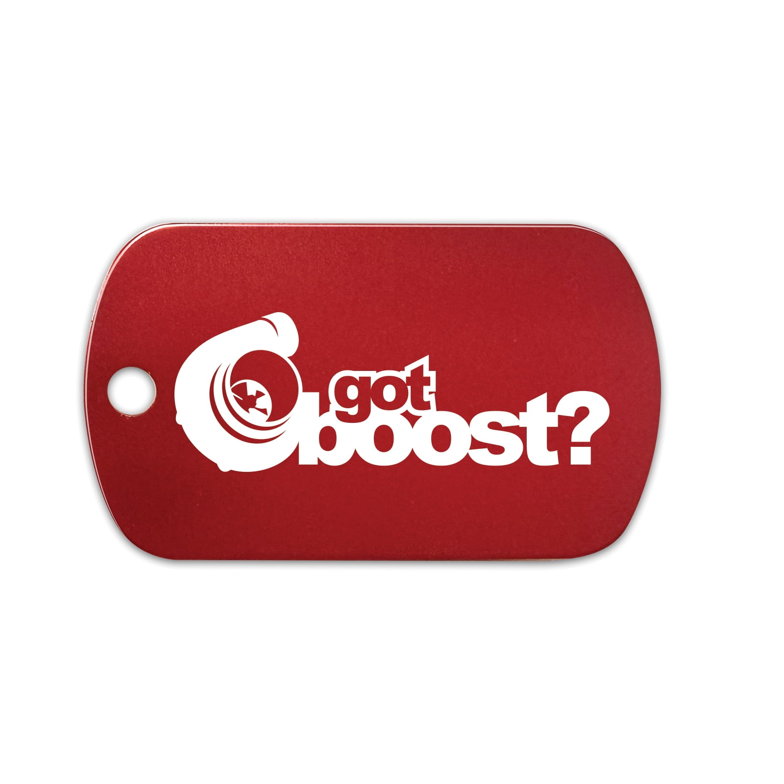 Turbo Got Boost GI Dog Tag Aluminum Keychain jdm - Red - Walmart.com