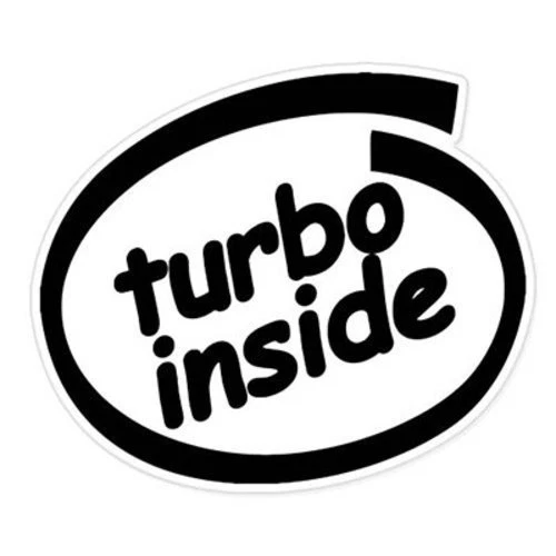 Turbo Inside Boost Styling Car Sticker Phone Decal Water Bottle ...