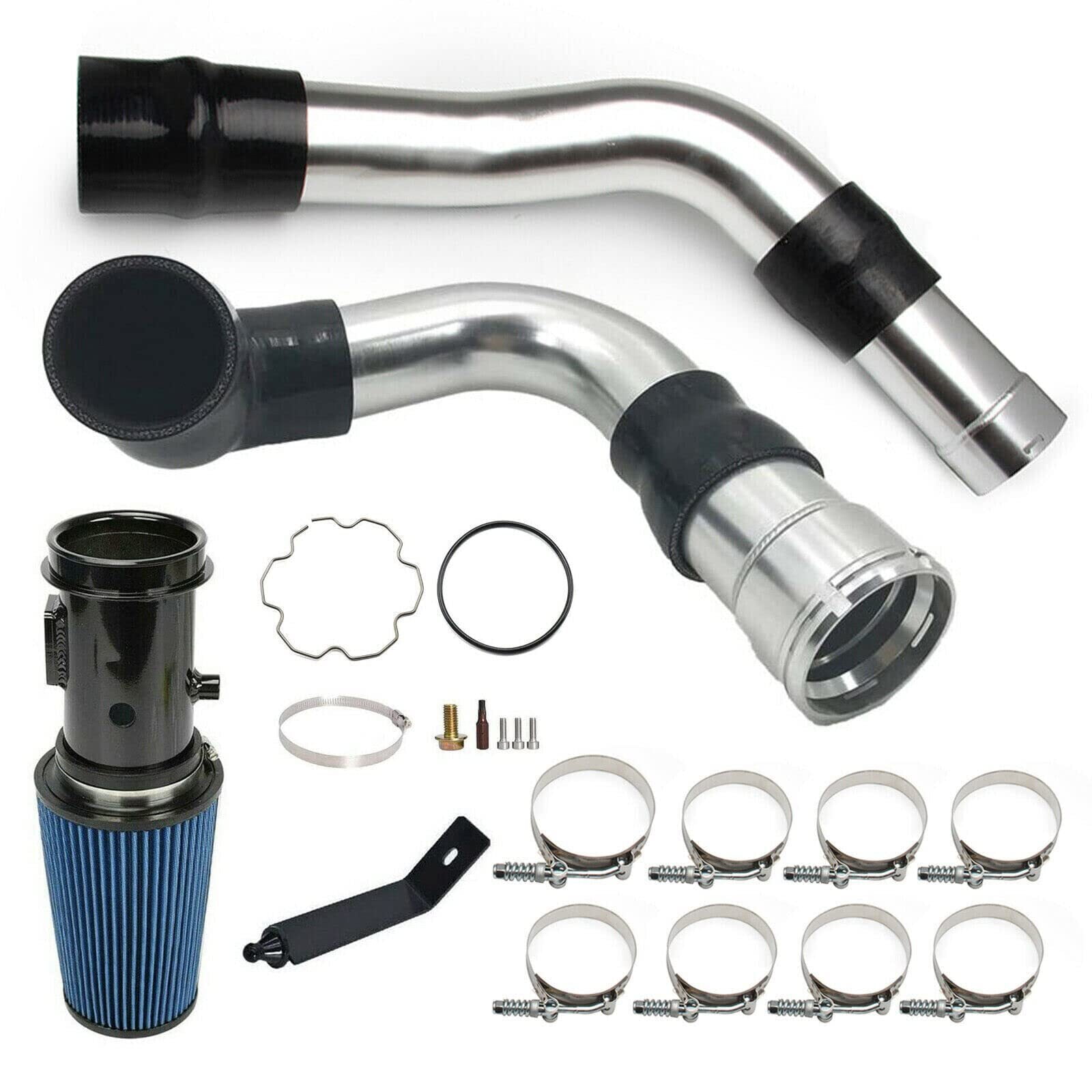 Turbo Intercooler Pipe Kit & Cold Air Intake Set For 2011-2016 Ford 6 ...